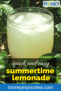 Summertime Lemonade Recipe - Money In Your Tea